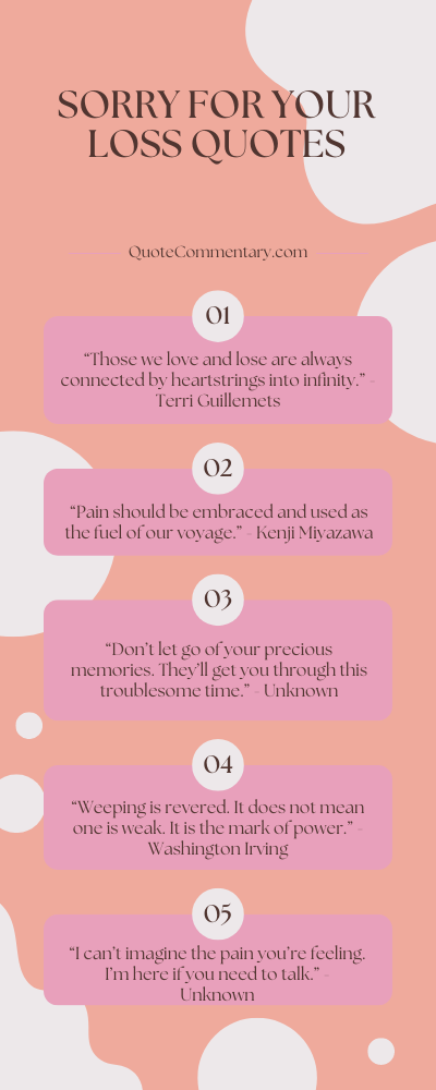 50 Sorry For Your Loss Quotes Their Meanings Explanations